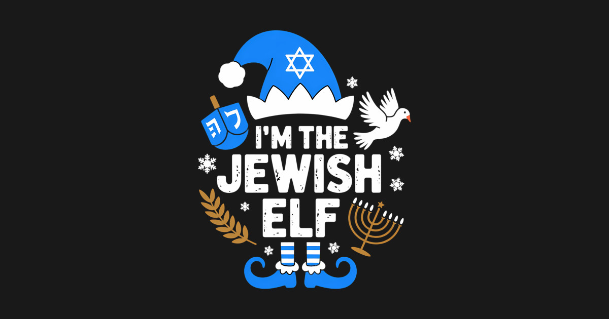 Happy Hanukkah Jewish Elf Family Group Christmas - Christmas Humor - T ...