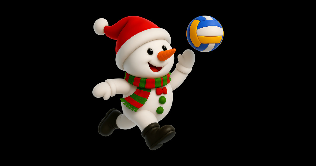 Snowman Playing Volleyball Merry Christmas Pajamas Men Women ...