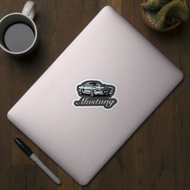 Vintage Muscle: Classic Mustang A3 - Classic Car Enthusiast - Sticker ...