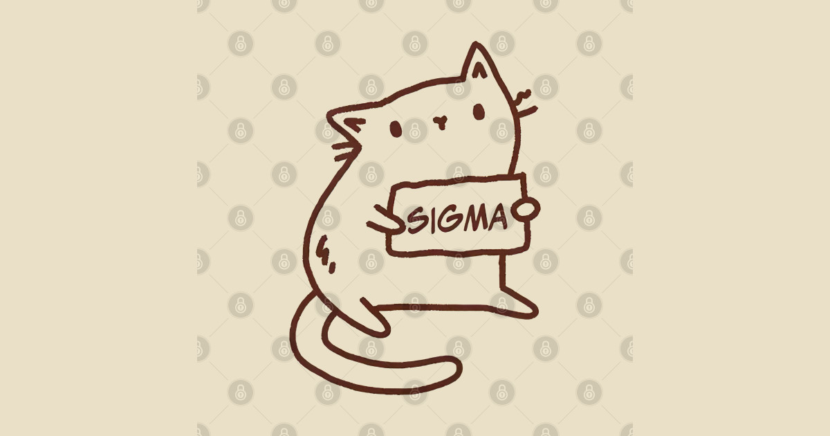 Cat Sigma Sign - Cat Sigma Sign - T-Shirt | TeePublic