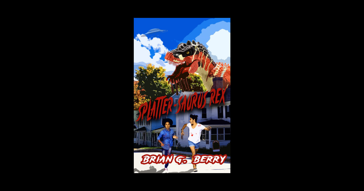 Splatter-Saurus Rex - Book Cover - Sticker | TeePublic