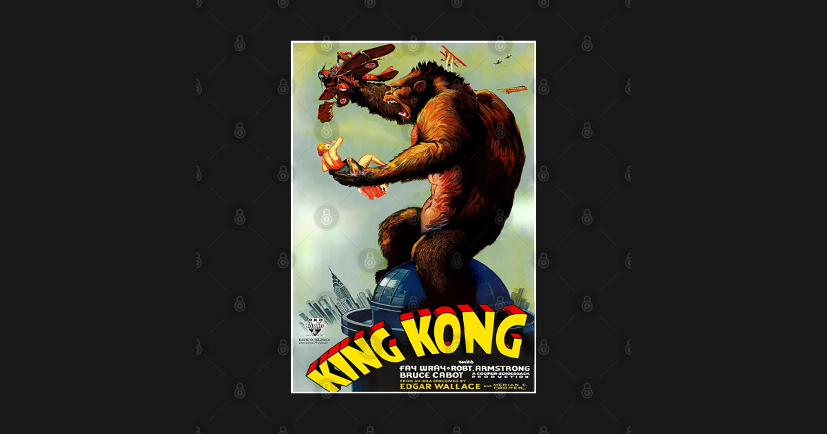 King Kong Poster King Kong T Shirt Teepublic