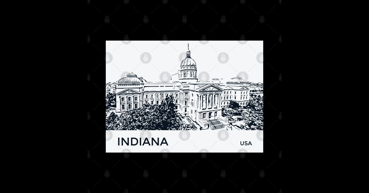 Indiana State USA - Indiana - Sticker | TeePublic