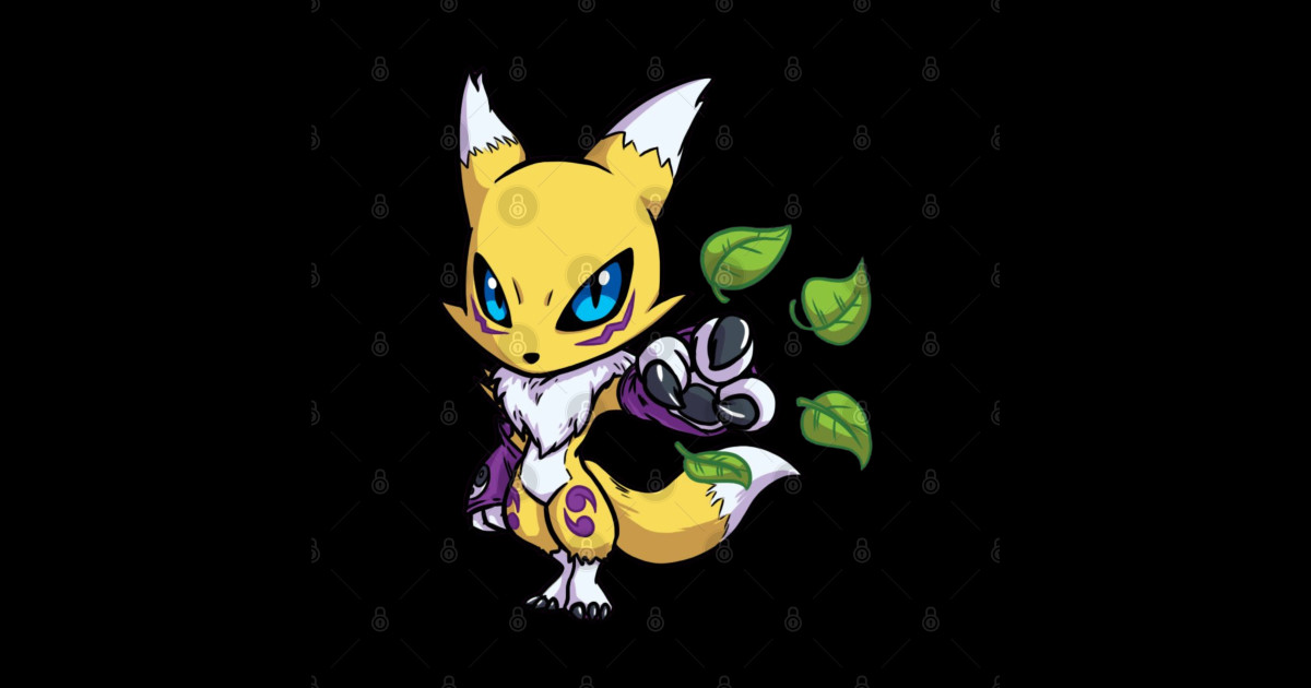 Chibi Renamon Digimon Retro - Renamon - Posters and Art Prints | TeePublic