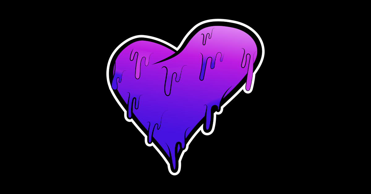 Melting heart - Ykchase - Sticker | TeePublic