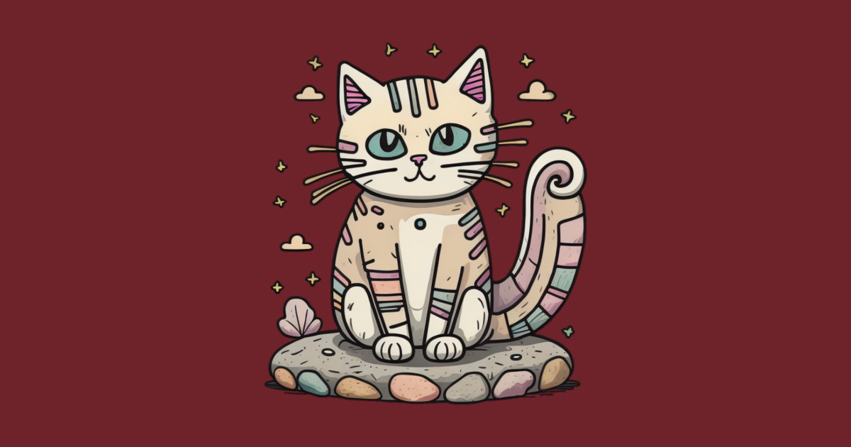 The rock cat - Antiquities - T-Shirt | TeePublic