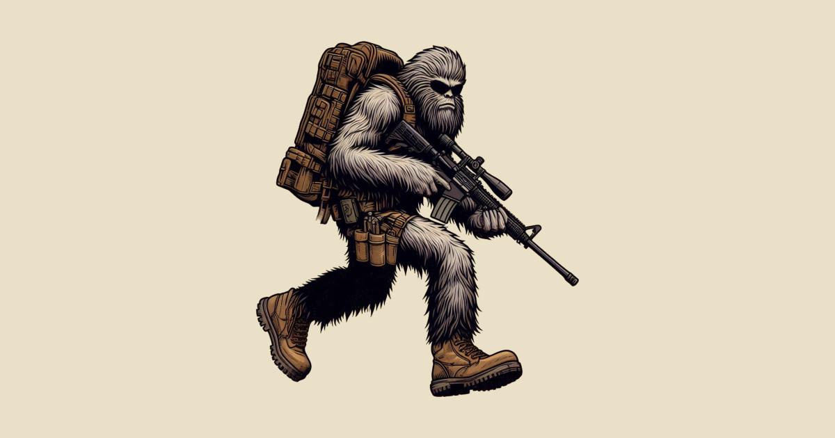 Tactical Bigfoot - Bigfoot - T-Shirt | TeePublic