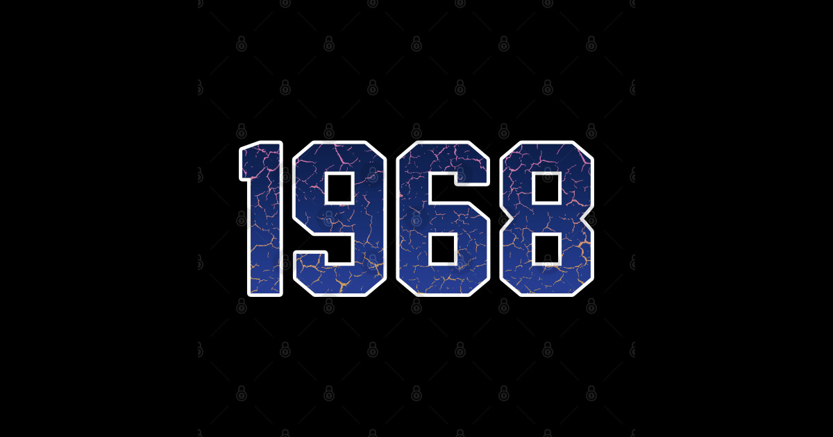 1968 - Years Vintage Retro - 1968 - Sticker | TeePublic