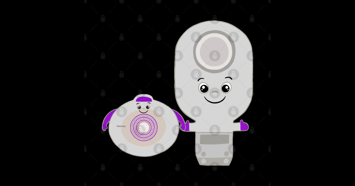 Cute Two piece Ostomy Bag - Ostomy - Sticker | TeePublic