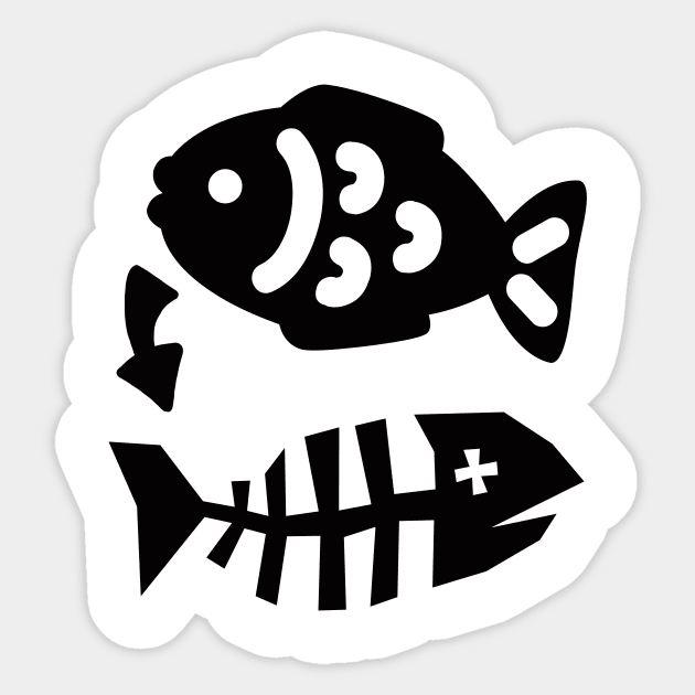 Cute Fish, Dead Fish - Psychic Cat - Sticker | TeePublic