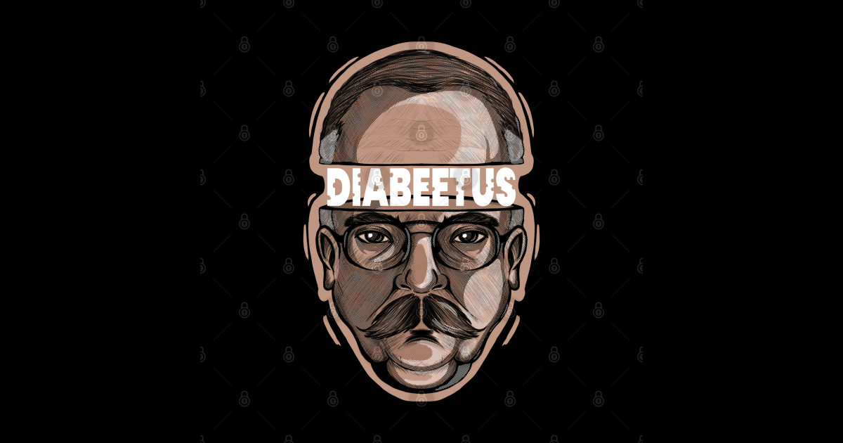 diabeetus art - Wilford Brimley Diabeetus Diabetic - Sticker | TeePublic