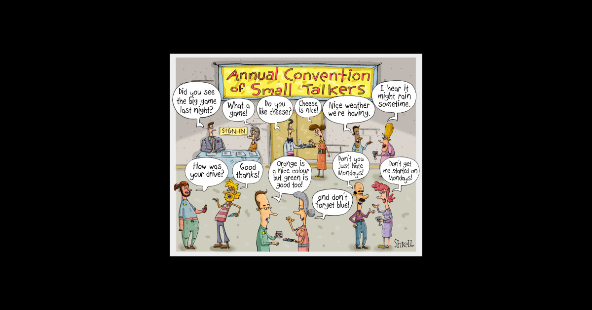 SMALL TALKERS CONVENTION - Small Talk - Sticker | TeePublic