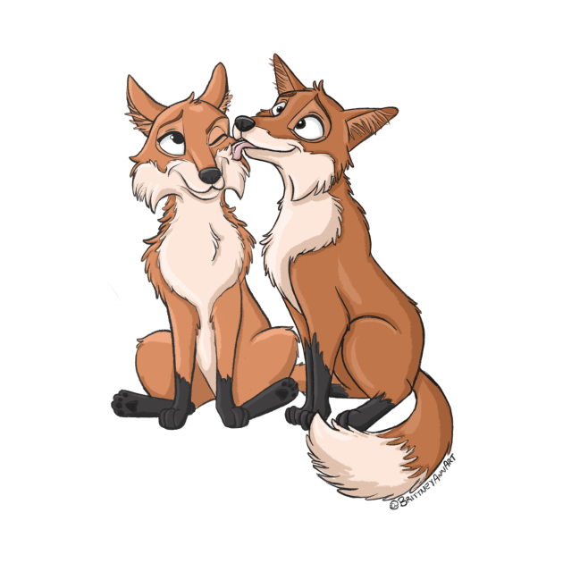 Fox Couple - Fox Artwork - Long Sleeve T-Shirt | TeePublic