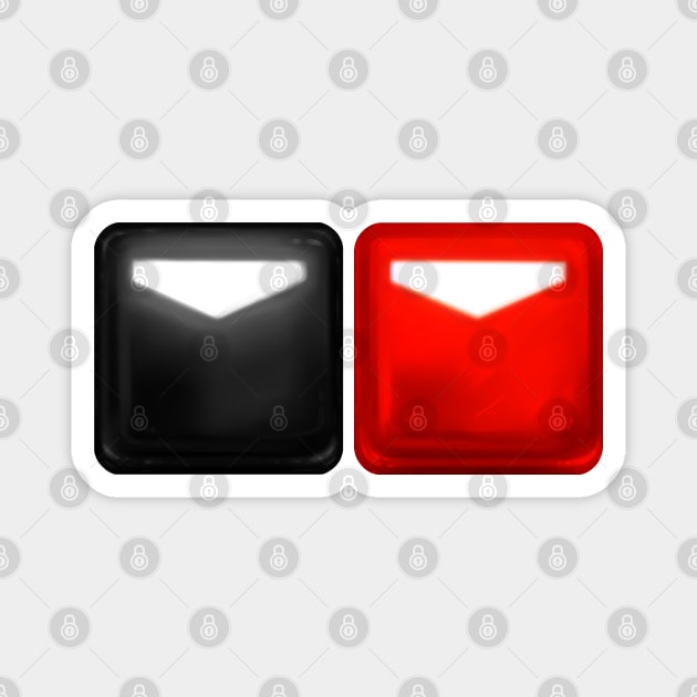 Beat Saber Blocks - Crimson Red & Black - Beat Saber - Magnet | TeePublic