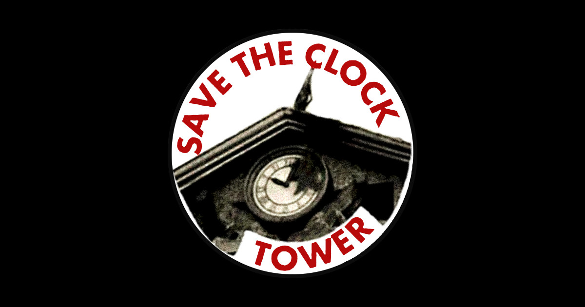 Save the clock tower! - Back To The Future - Sticker | TeePublic