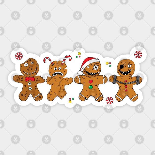 Evil Gingerbread Men - Evil Gingerbread Man - Sticker | TeePublic