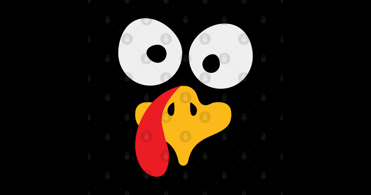 Thanksgiving Turkey Face - Thanksgiving Turkey Face - Sticker | TeePublic