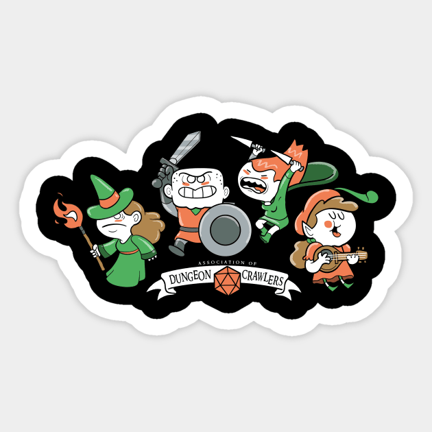 Dungeon Crawlers Association - Dungeons And Dragons - Sticker | TeePublic