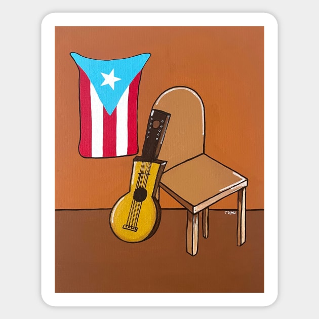 Puerto Rican Cuatro - Cuatro - Sticker | TeePublic