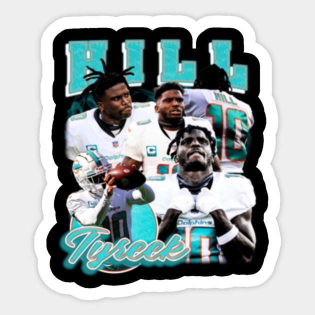 Tyreek Hill Retro Collage - Tyreek Hill - Sticker | TeePublic