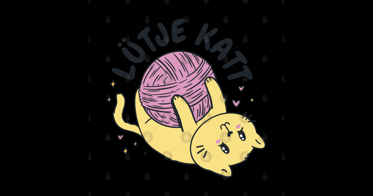 Lütje Katt Low German Little Cat - Cat - Posters and Art Prints | TeePublic