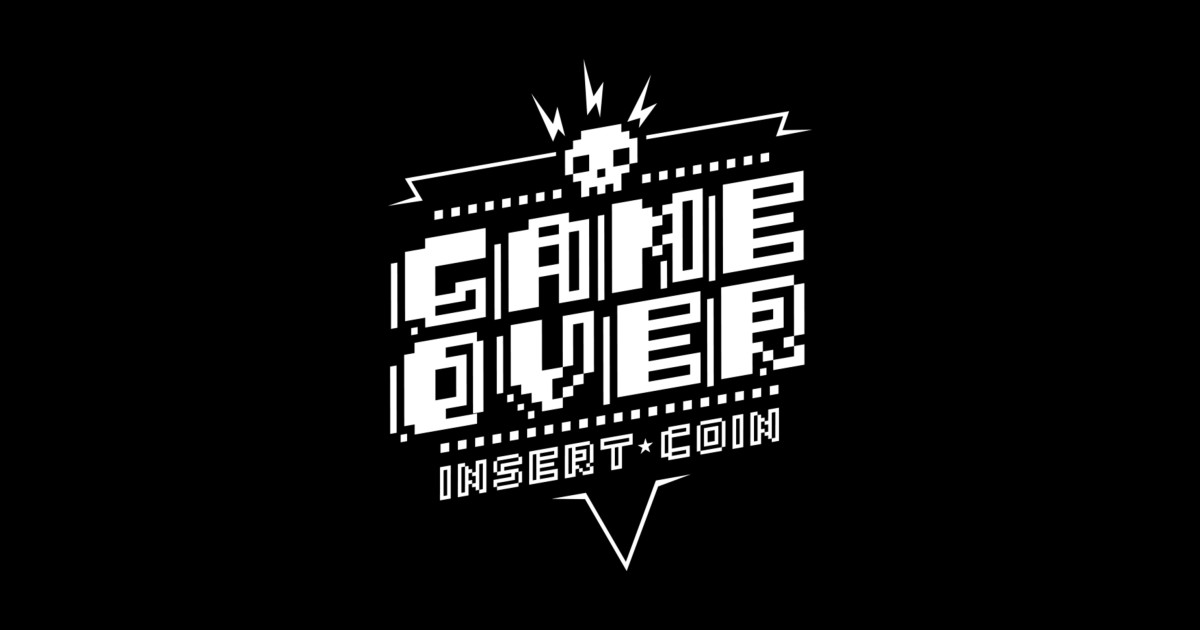 Game Over (White) - Nerd - T-Shirt | TeePublic