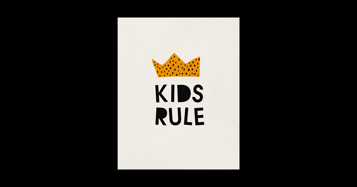 Kids rule, Abstract, Mid century modern kids wall art, Nursery room ...