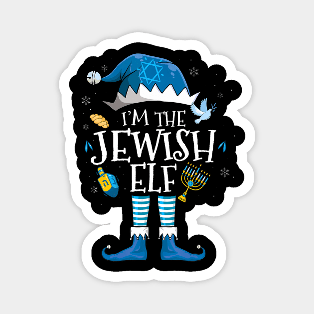 Funny I'M The Jewish Elf For Hanukkah Christmas Chanukah - Funny Jewish ...
