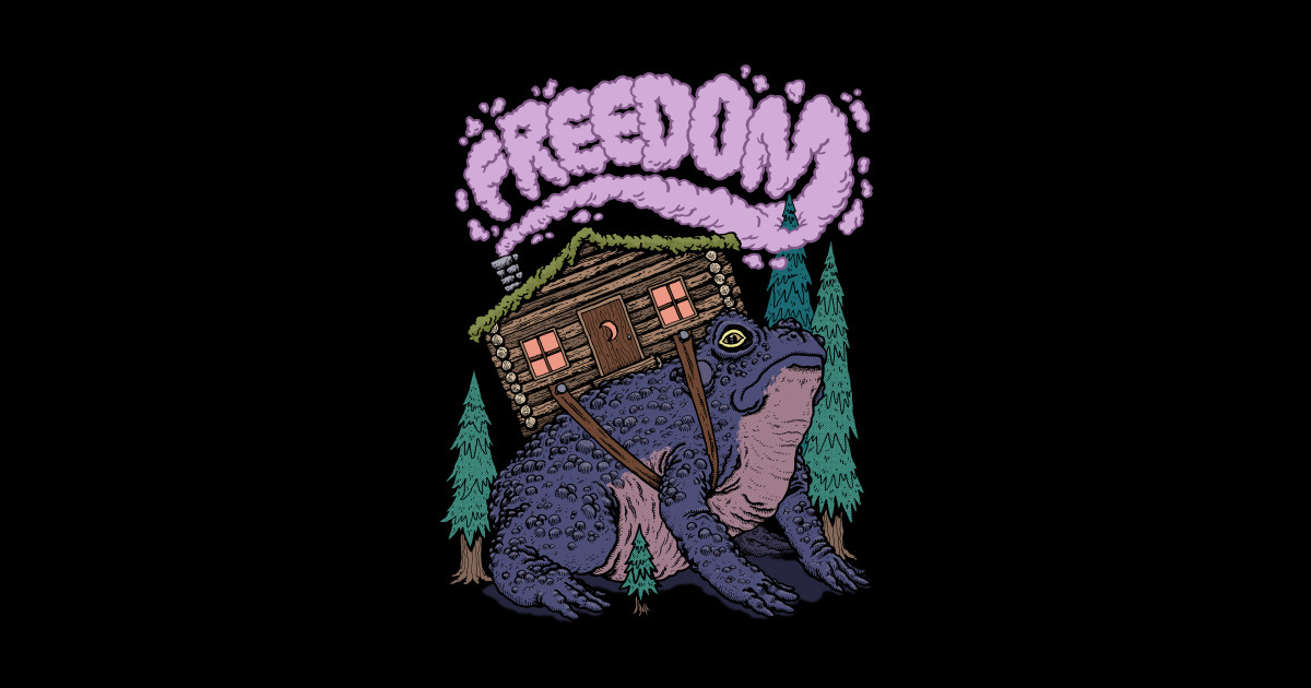 Freedom Frog - Frog - Sticker | TeePublic