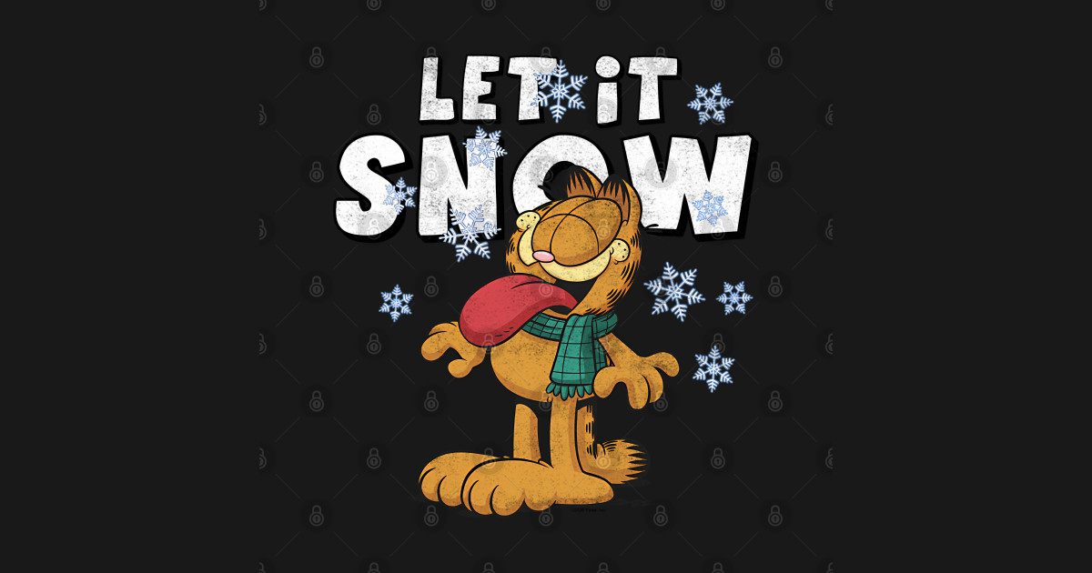 Garfield Let It Snow Garfield Snowflakes - Garfield - T-Shirt | TeePublic
