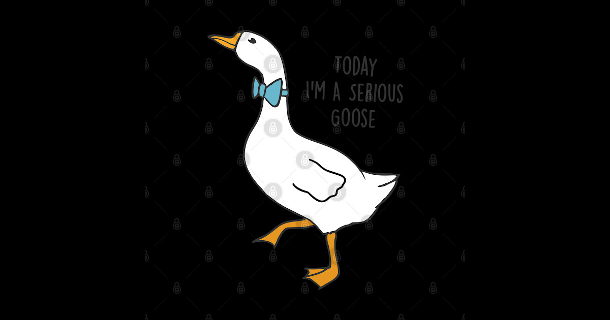 Today I'm A Serious Goose - Duck Funny Meme - Today Im A Serious Goose ...