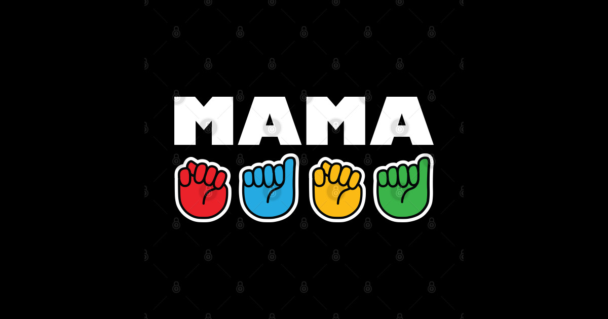 ASL mama - American Sign Language - Sticker | TeePublic