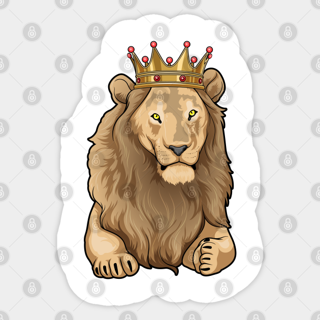 Lion King Crown - Lion - Sticker | TeePublic