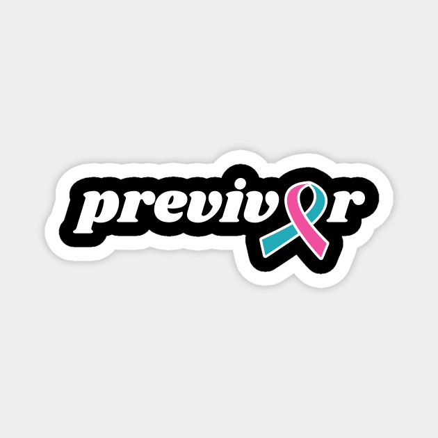 Previvor Pink and Teal Ribbon Cancer Pre-Survivor - Cancer Previvor ...