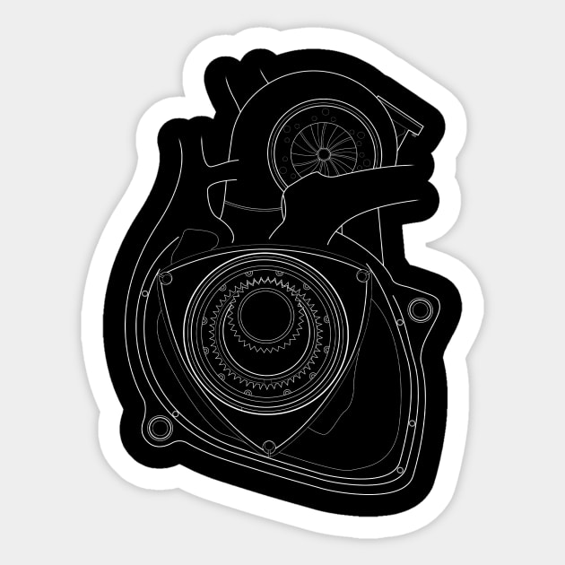 Rotary Heart - Mazda - Sticker | TeePublic