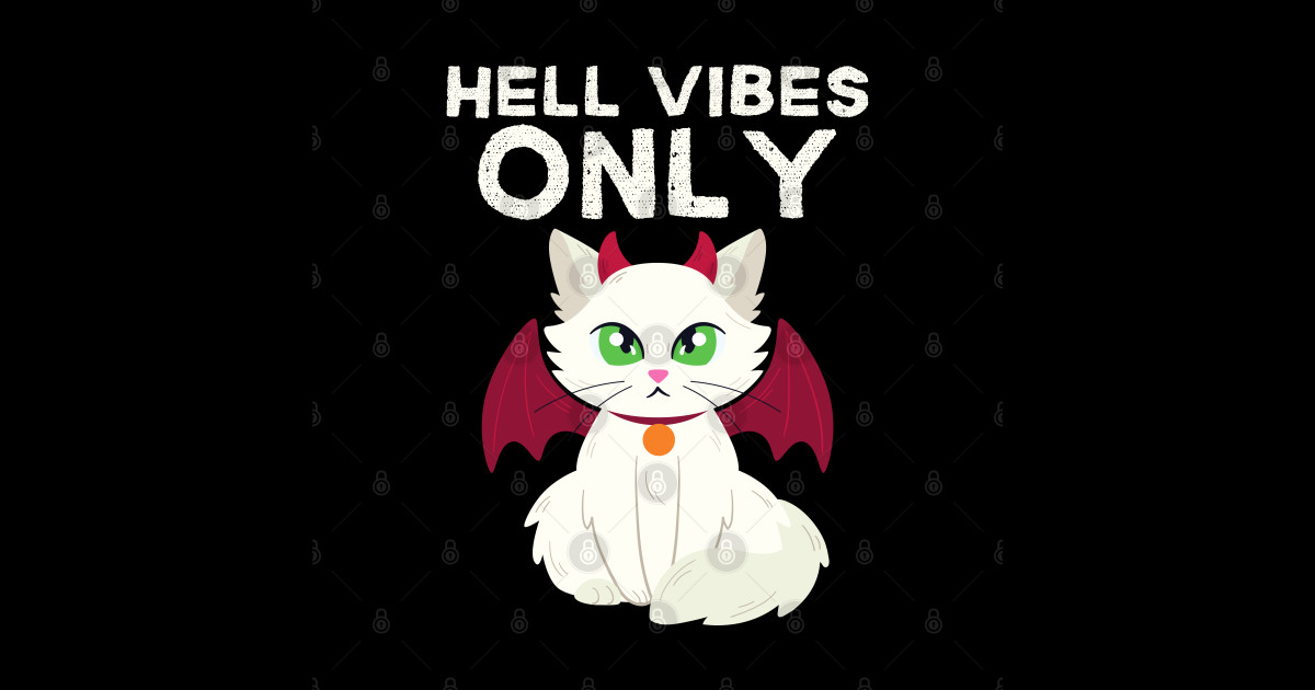 Creepy Cute Hell Cat Halloween - Hell Cat - Sticker | TeePublic