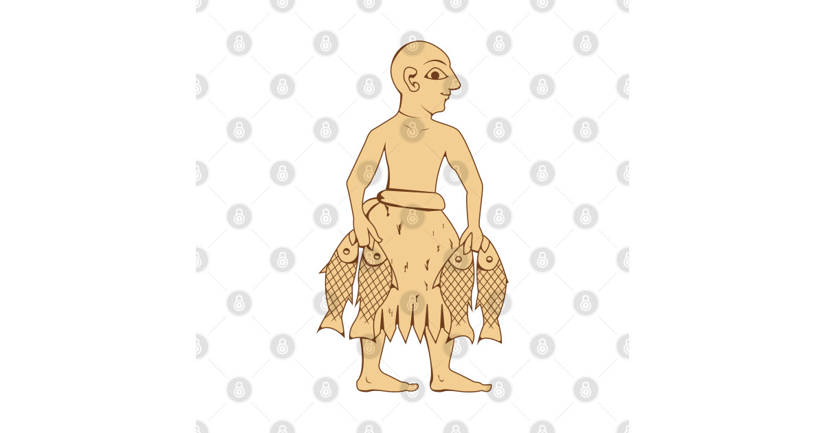 Sumerian Fish man - Enki - T-Shirt | TeePublic