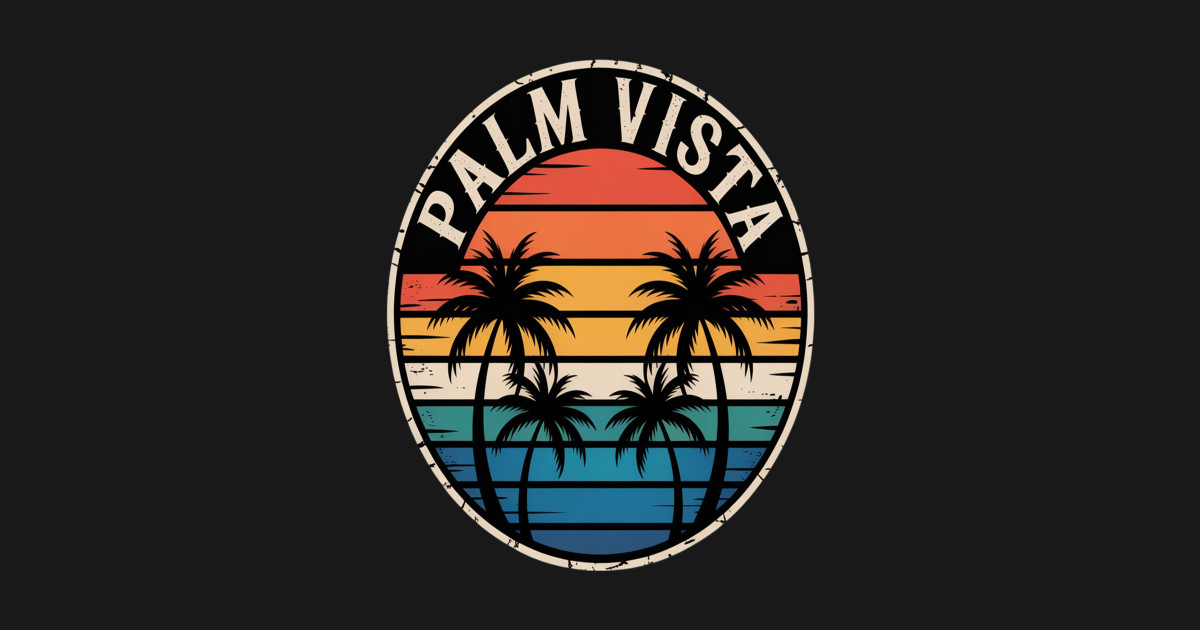 Palm Tree Tropical Beach 60s 70s Style Summer Vacation - Palm Tree ...
