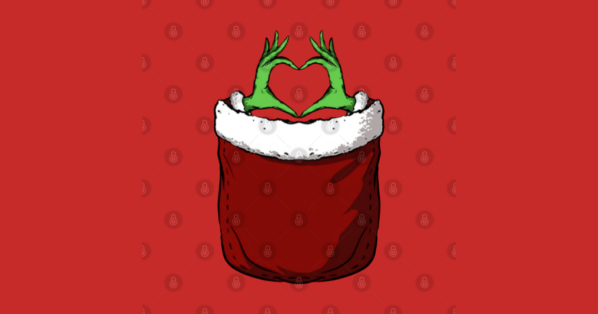 Heart Stealing Pocket Grinch - Pocket - T-Shirt | TeePublic