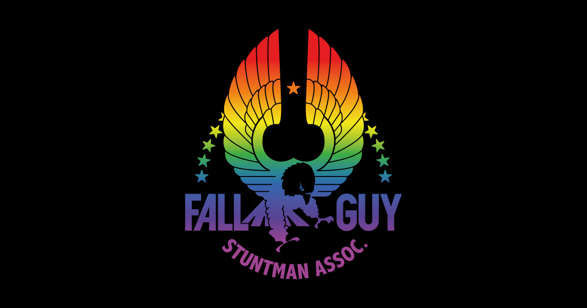 The Fall Guy Logo (rainbow effect) - Fall Guy - Sticker | TeePublic
