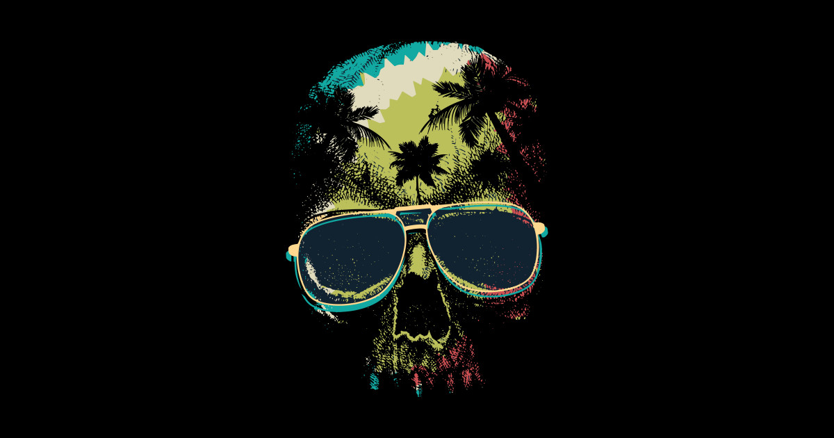 Skull in Paradise - Skeleton Surfer - Magnet | TeePublic