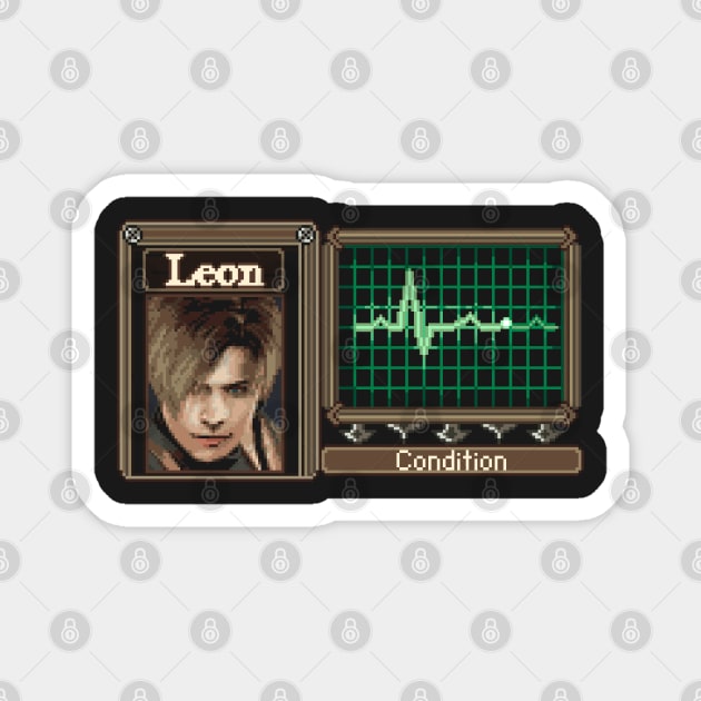 Leon Kennedy Pixel Art - Resident Evil - Magnet | TeePublic