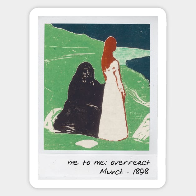 munch - me to me meme - Me To Me Meme - Sticker | TeePublic
