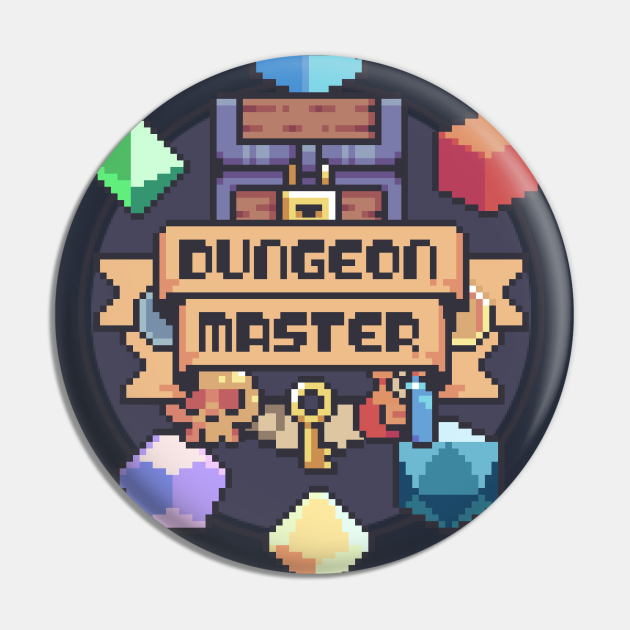 Dungeon Master DM Pixel Art Badge Patch Roleplaying DnD RPG Dice ...