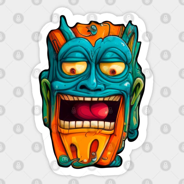 Funny Monster Face - Monster - Sticker | TeePublic