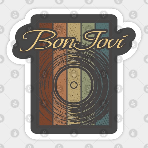 Bon Jovi Vynil Silhouette - Musician - Sticker | TeePublic