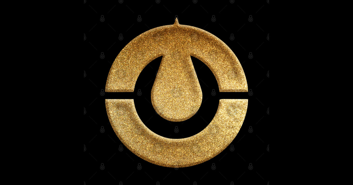 Kochi Prefecture Symbol in Gold Faux - Kochi Prefecture - Sticker ...