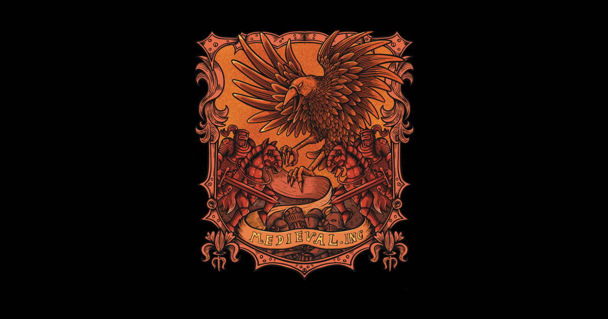 medieval hawk - Medieval Art - Sticker | TeePublic