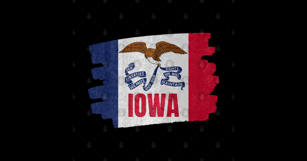 Iowa State Flag - Iowa - Sticker | TeePublic