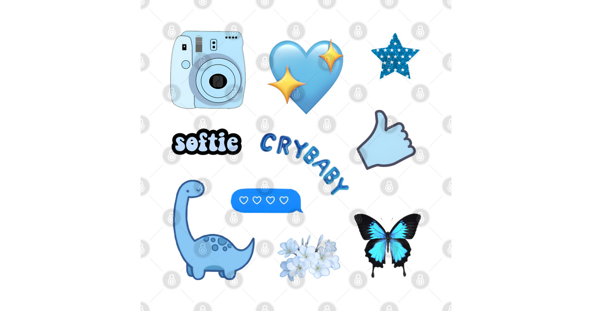 softie crybaby dinosaur blue pack sticker - Crybaby - T-Shirt | TeePublic